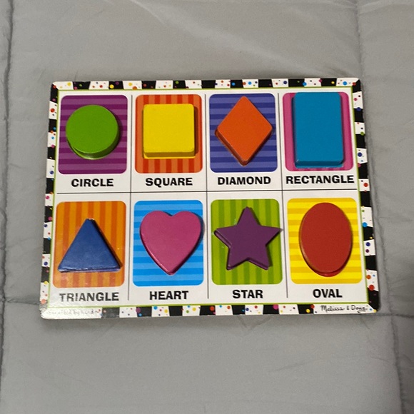 Melissa & Doug | Toys | Melissa Doug Fresh Start Chunky Puzzle Shapes ...